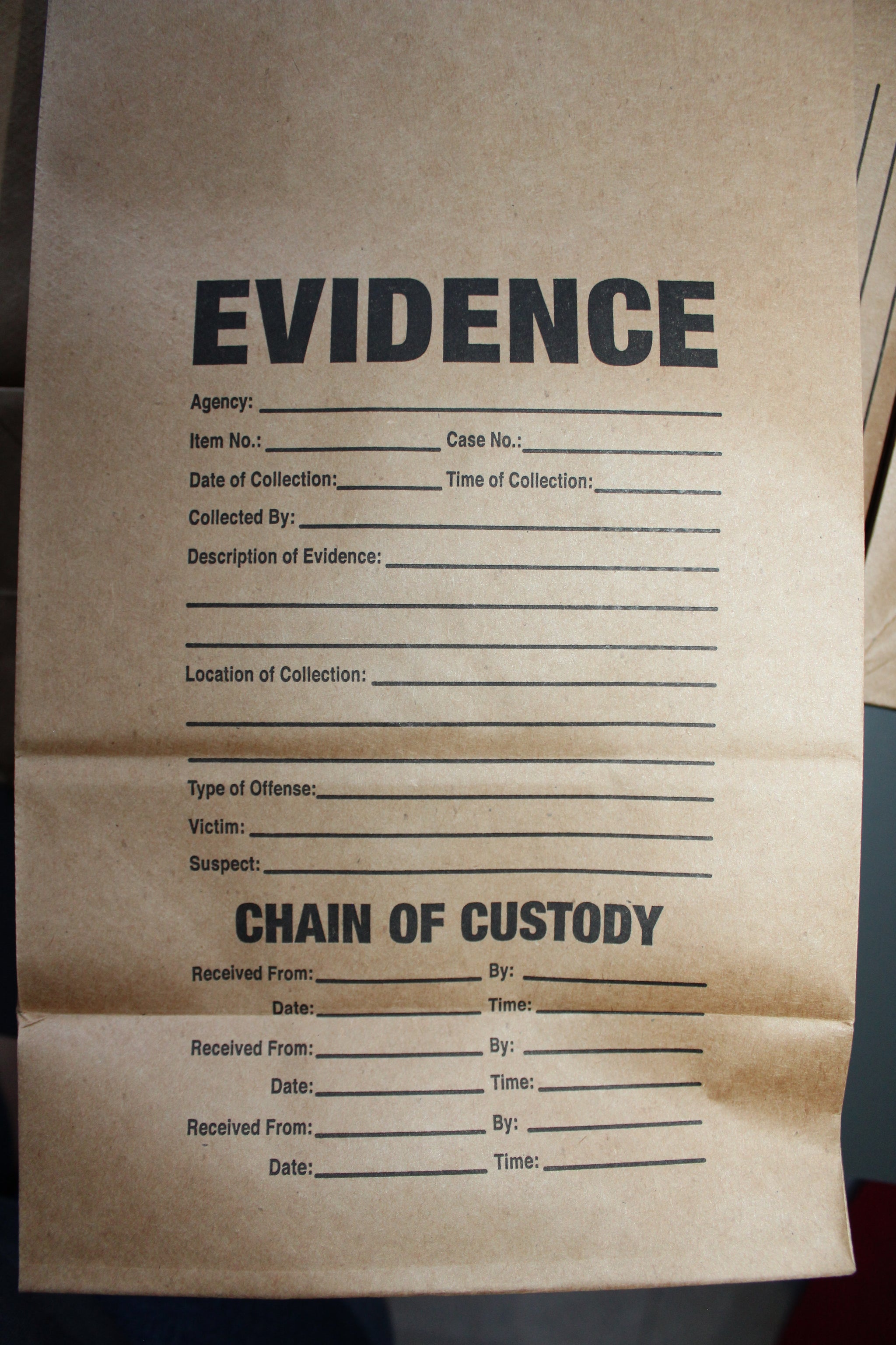 Paper Evidence Bag – ForensicFX Studios