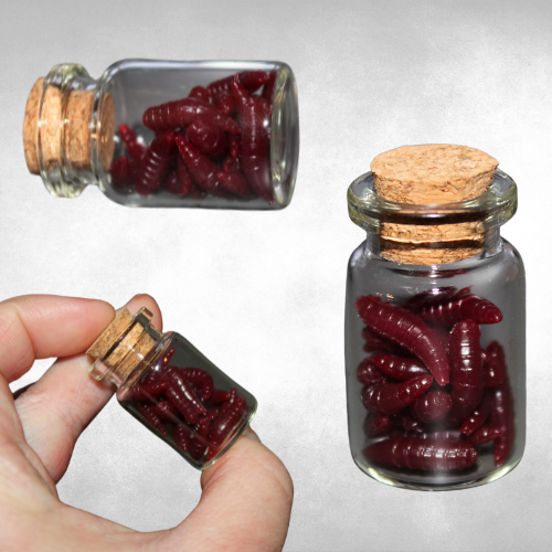 Mini Brown/Red Worms Specimen Vial – ForensicFX Studios